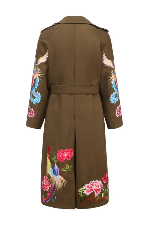 SKYLENCE Phoenix Heritage Trench Coat - Green