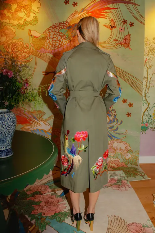 SKYLENCE Phoenix Heritage Trench Coat - Green