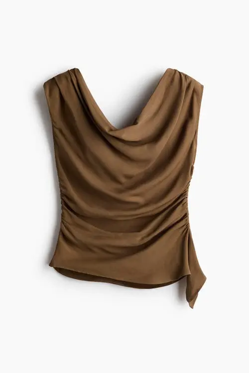 H&m Draped One-shoulder Top