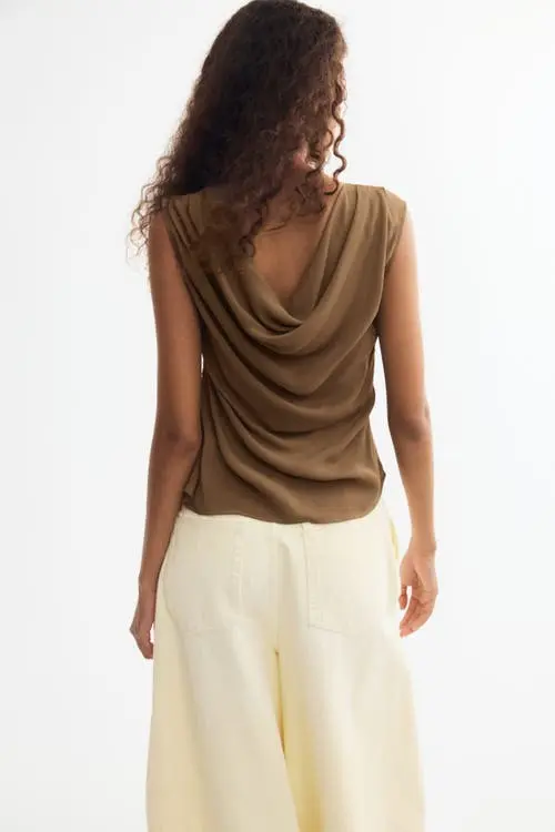 H&m Draped One-shoulder Top