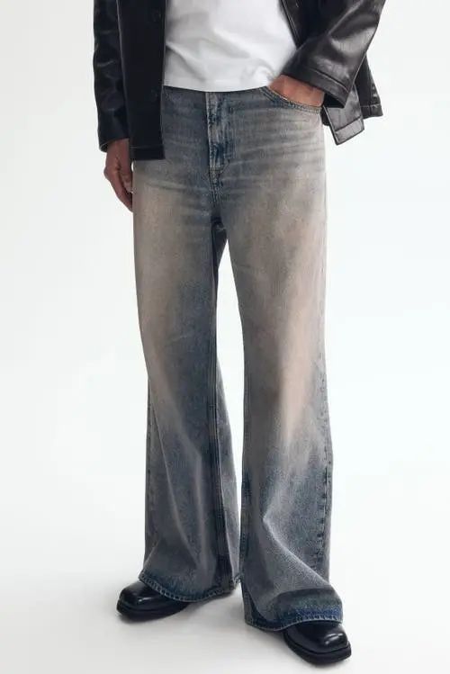 H&m Loose Bootcut Jeans In Rigid Cotton Denim
