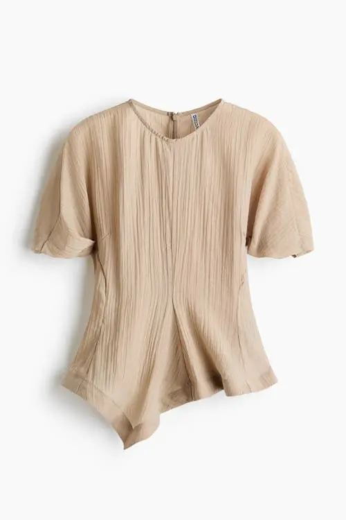 H&m Lyocell-blend Handkerchief Blouse