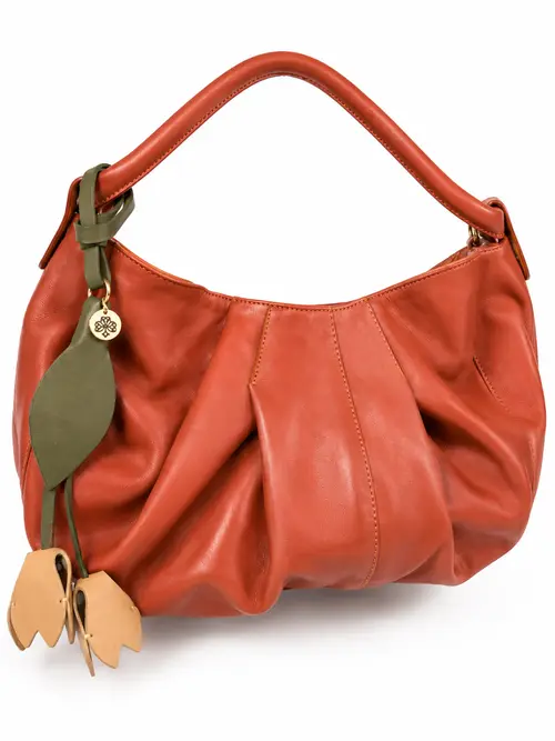 ROSZUAR Twin Leather Bag Charm - Honey