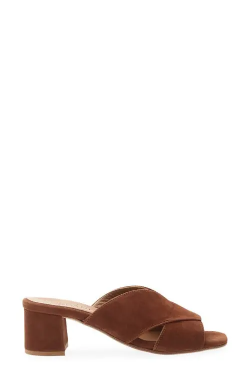 Cordani Ilene Slide Sandal - Cognac Suede