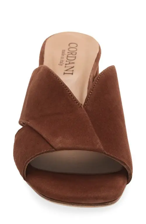 Cordani Ilene Slide Sandal - Cognac Suede
