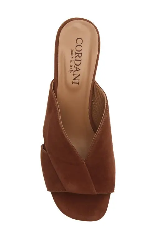 Cordani Ilene Slide Sandal - Cognac Suede