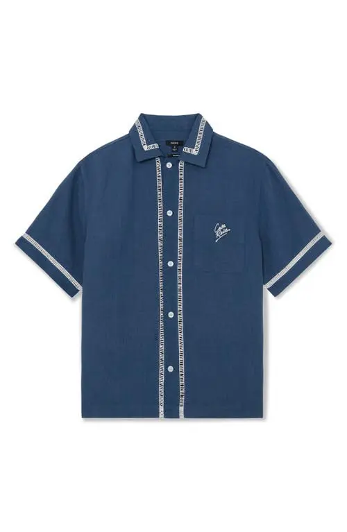 REISS Yamal Linen Camp Shirt