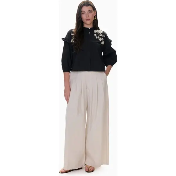 Rebecca Taylor Lydia Applique Top - Noir