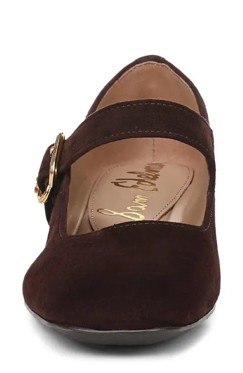 Sam Edelman Betsey" Mary Jane Block Heel Shoes - Cafe Noir