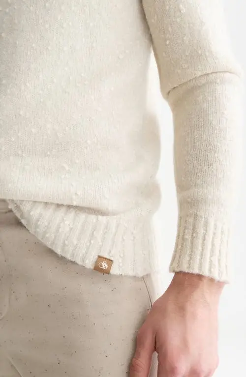 Scotch & Soda Melange Bouclé Crewneck Sweater - Eggnog