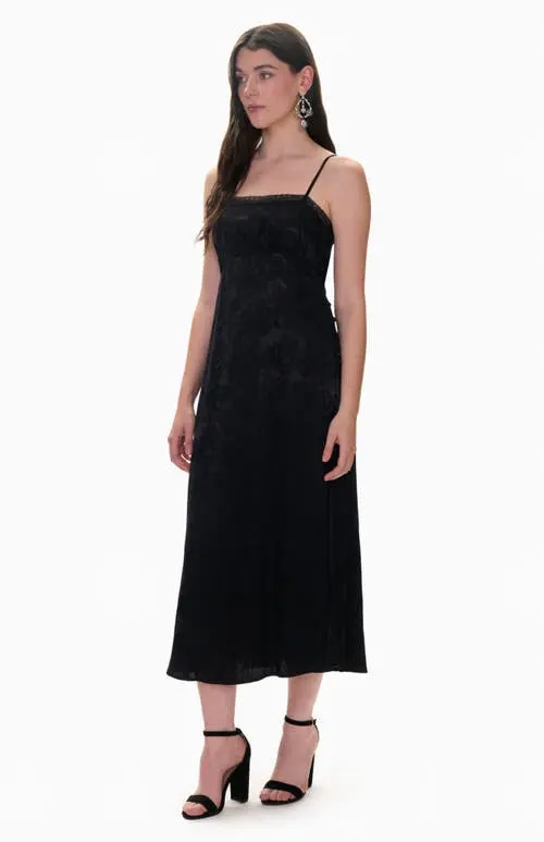 Rebecca Taylor Neveah Jacquard Cami Dress - Noir