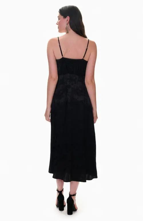 Rebecca Taylor Neveah Jacquard Cami Dress - Noir
