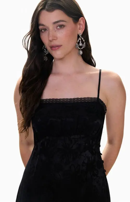 Rebecca Taylor Neveah Jacquard Cami Dress - Noir