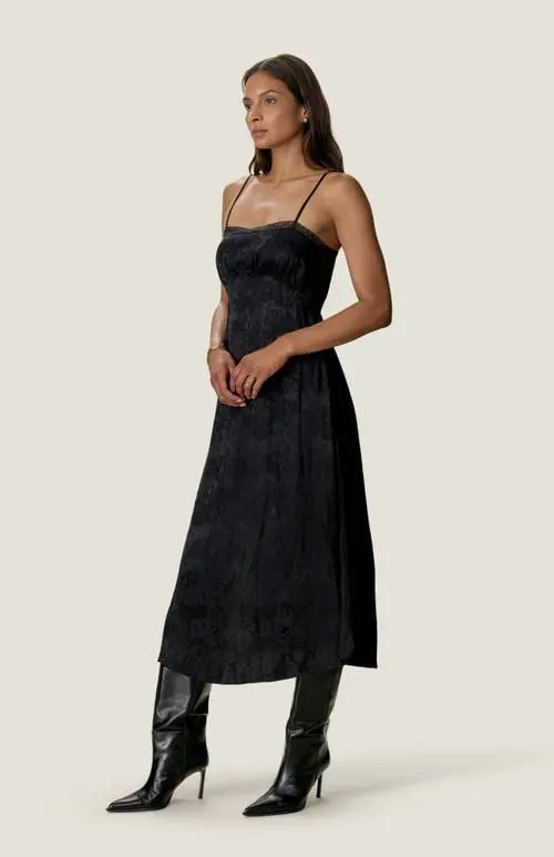 Rebecca Taylor Neveah Jacquard Cami Dress - Noir