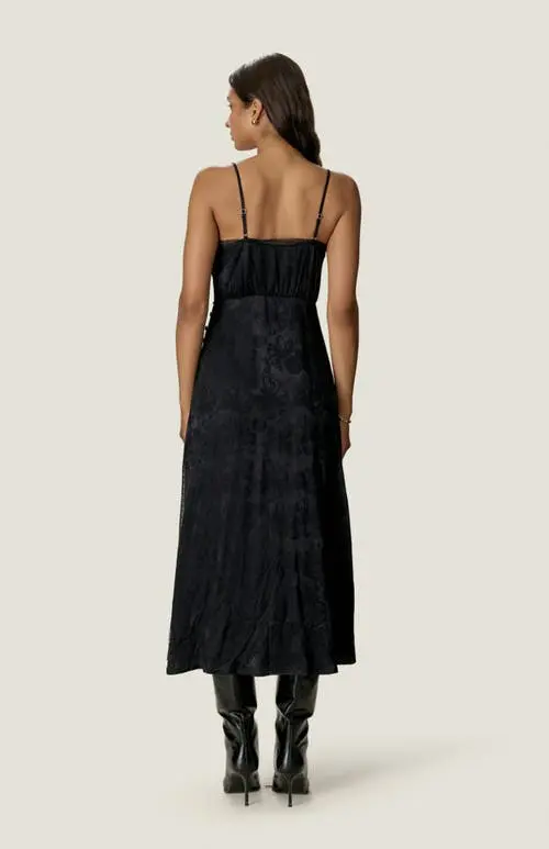 Rebecca Taylor Neveah Jacquard Cami Dress - Noir
