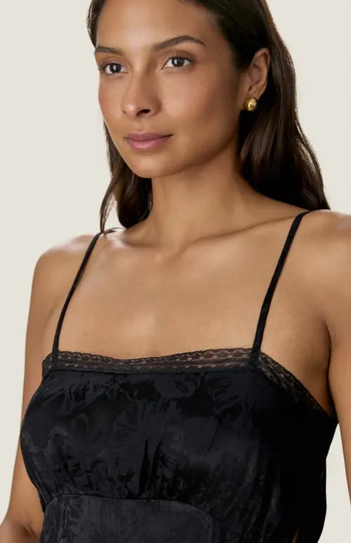 Rebecca Taylor Neveah Jacquard Cami Dress - Noir