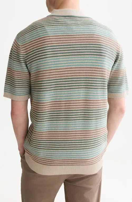 Scotch & Soda Striped Regular Fit Polo - Pure Cashmere Stripe