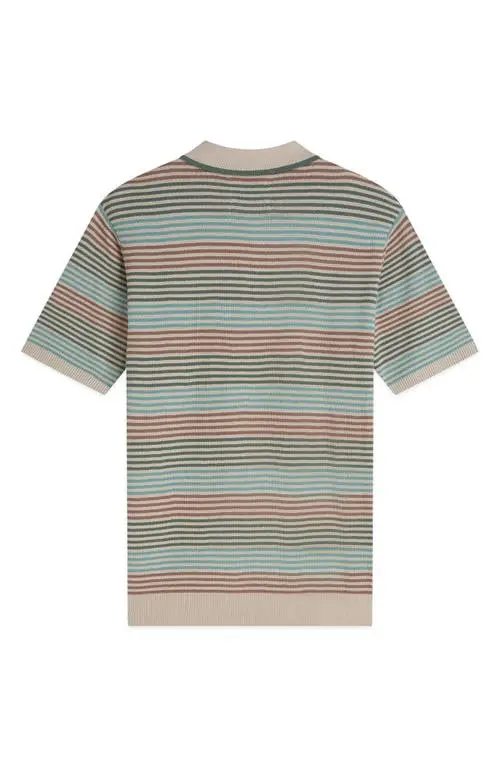 Scotch & Soda Striped Regular Fit Polo - Pure Cashmere Stripe