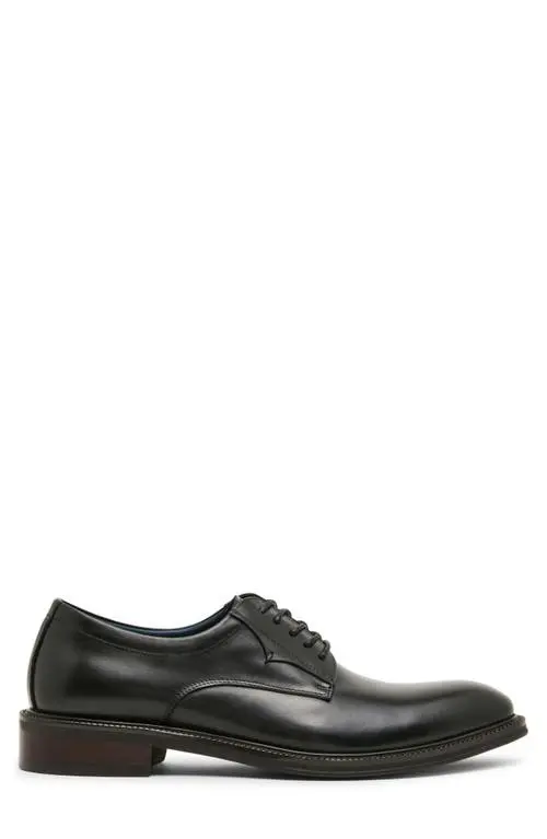 Steve Madden Buckner Leather Plain Toe Derby - Black