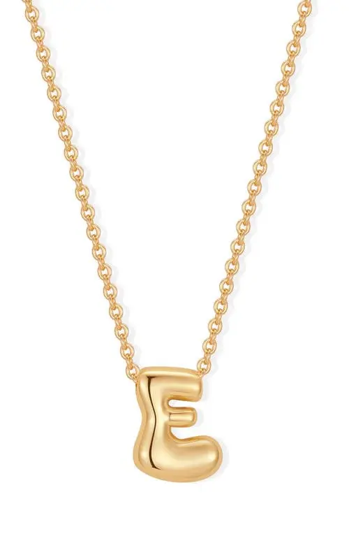 BROOK & YORK Mini Pippa Bubble Initial Pendant Necklace - Gold E