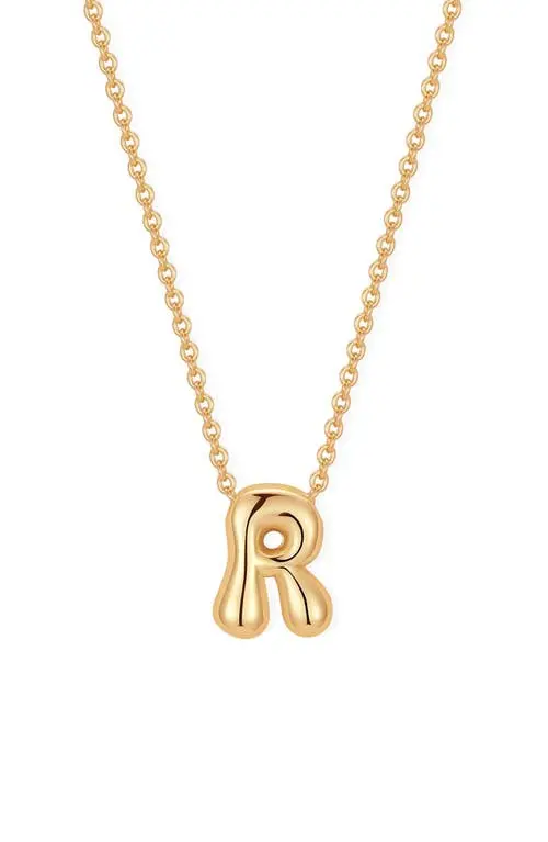 BROOK & YORK Mini Pippa Bubble Initial Pendant Necklace - Gold R
