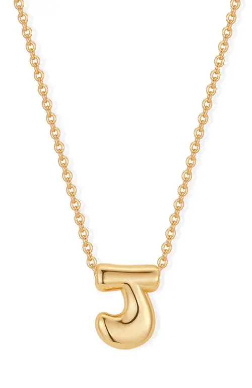 BROOK & YORK Mini Pippa Bubble Initial Pendant Necklace - Gold