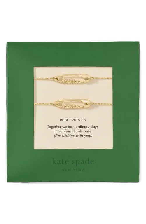 Kate Spade New York Best Friends Safety Pin Charm Bracelet
