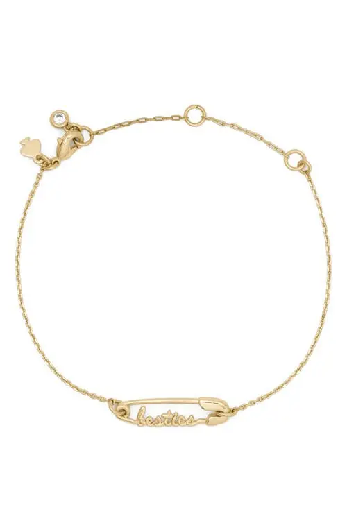 Kate Spade New York Best Friends Safety Pin Charm Bracelet