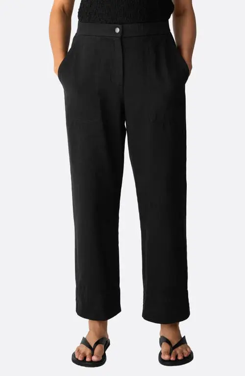 Eileen Fisher Organic Cotton Straight Ankle Pants