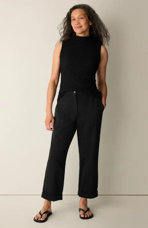 Eileen Fisher Organic Cotton Straight Ankle Pants