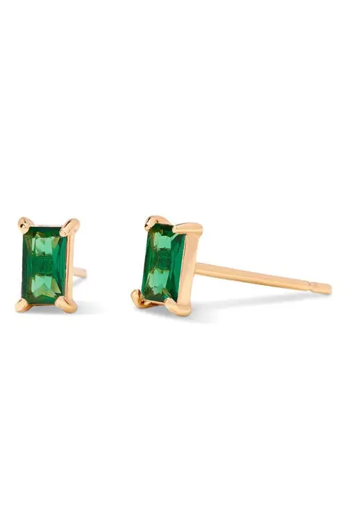 BROOK & YORK Darcy Rectangular Birthstone Stud Earrings - Gold/may
