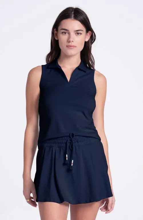 Lucky In Love Womens' Pima Polo - Navy