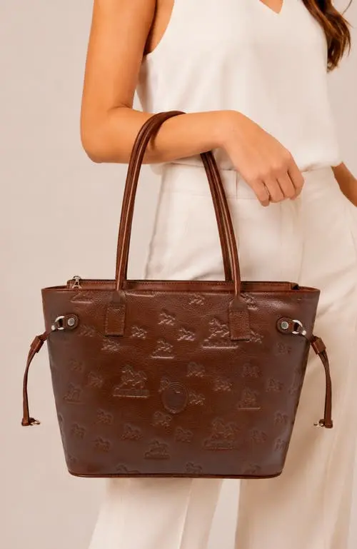 CAVALINHO Cavalo Lusitano 520 Embossed Leather Tote Bag