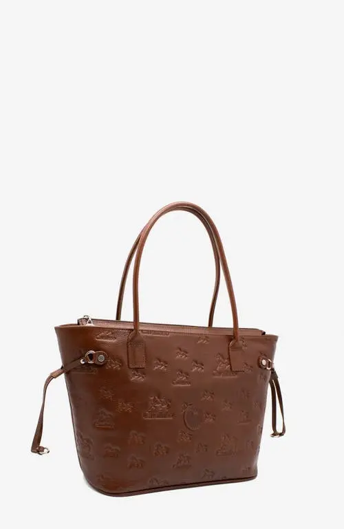 CAVALINHO Cavalo Lusitano 520 Embossed Leather Tote Bag