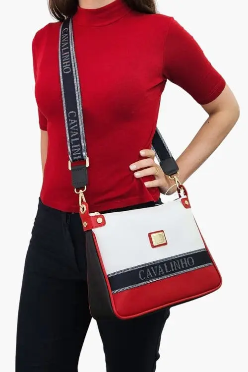 CAVALINHO Only 592 Crossbody Shoulder Bag - Navy/white/red