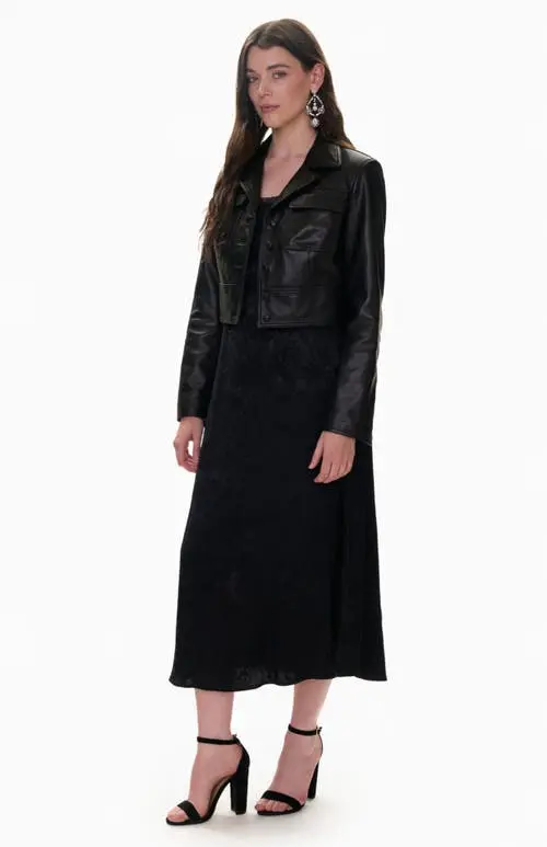 Rebecca Taylor Piper Crop Leather Jacket