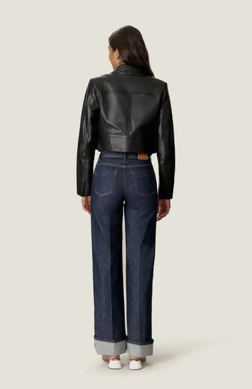 Rebecca Taylor Piper Cropped Leather Jacket