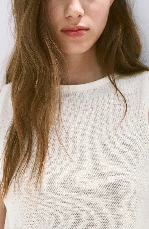 Mango Lace Detail Knit Top
