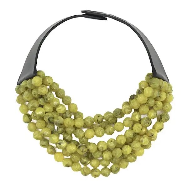 Fairchild Baldwin Bella Marble Pisello Necklace - Yellow/green