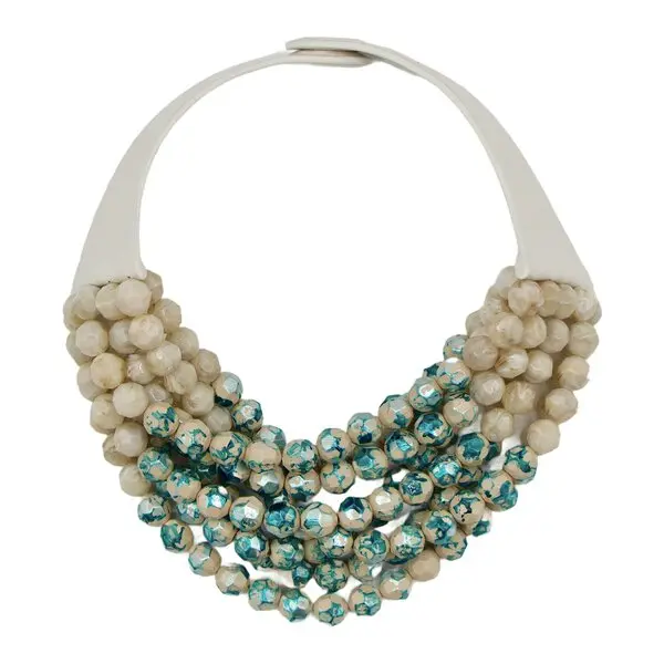 Fairchild Baldwin Hand-painted Gradated Bella Turquoise Necklace - Blue