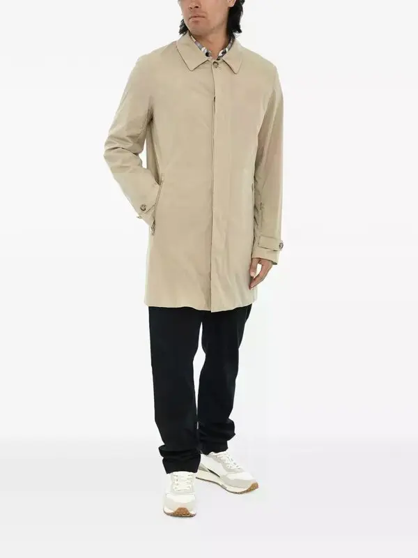 Woolrich Concealed-closure Single-breasted Rain Coat