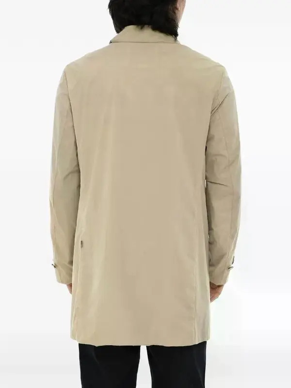 Woolrich Concealed-closure Single-breasted Rain Coat
