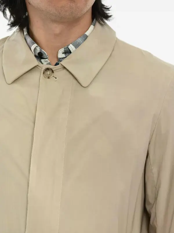 Woolrich Concealed-closure Single-breasted Rain Coat