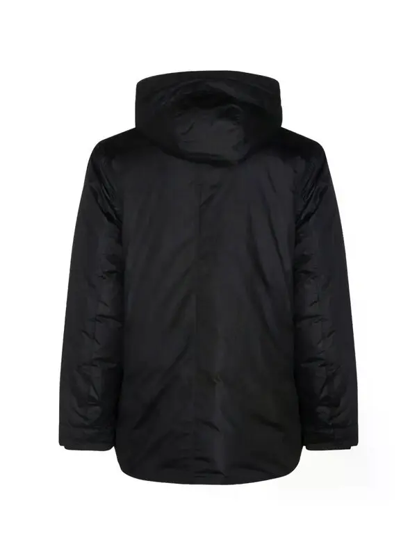 Stone Island Hooded Logo-patch Coat