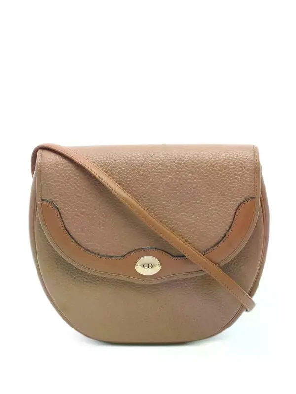 Dior 2000s Cd Plaque Shoulder Bag - Brown