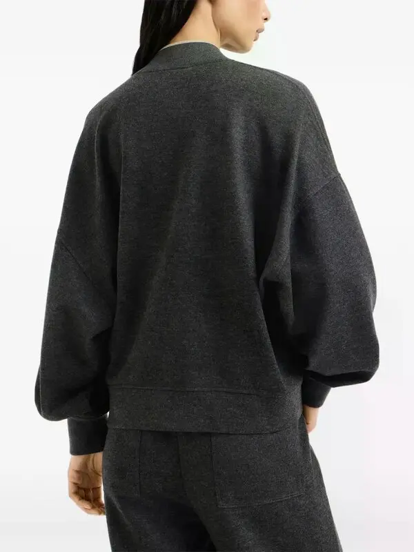 Brunello Cucinelli Logo Patch Bomber Jacket - Grey
