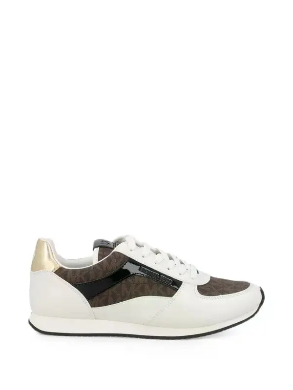 Michael Kors Cindy Smooth And Signature-logo Trainers - White