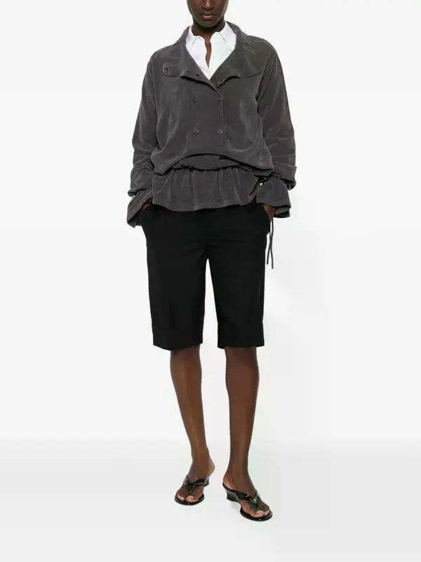 Moschino Buttoned Turn-up Shorts - Black
