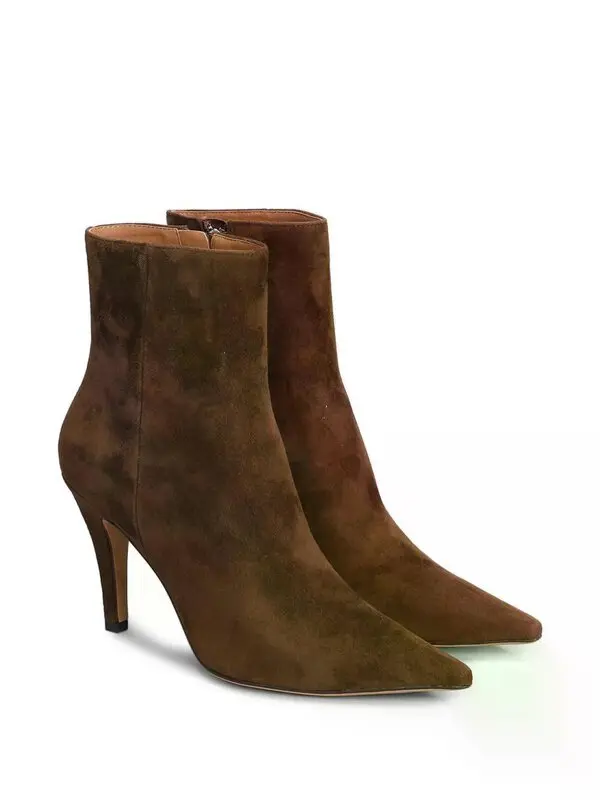Lola Cruz Suede Pointed Toe Ankle Boots