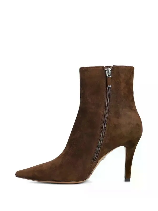 Lola Cruz Suede Pointed Toe Ankle Boots